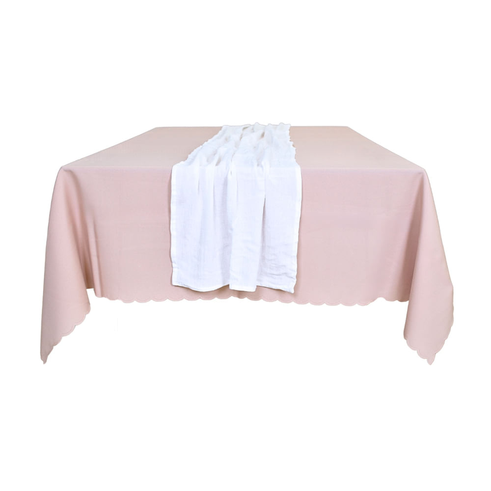 Camino De Mesa Gasa Arrugada Blanco 0,40X2 M Blanco Paris - Easy