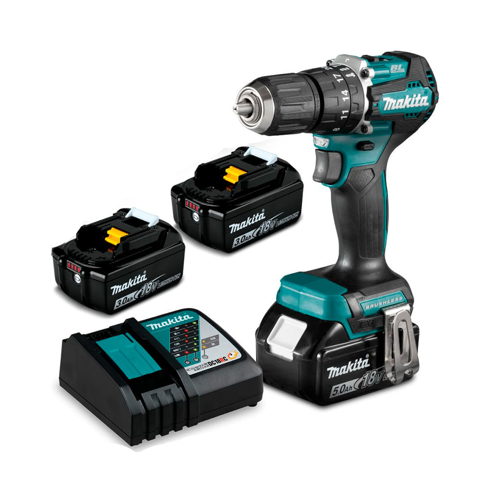 Taladro Percutor Inalámbrico 18V 13 Mm + 2 Baterías 5.0Ah + Cargador ...