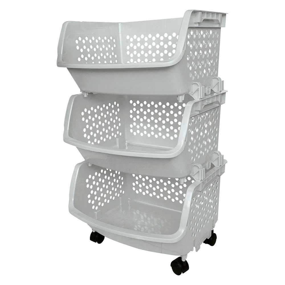 Carro 3 niveles gris Cotidiana easy.ar - Easy