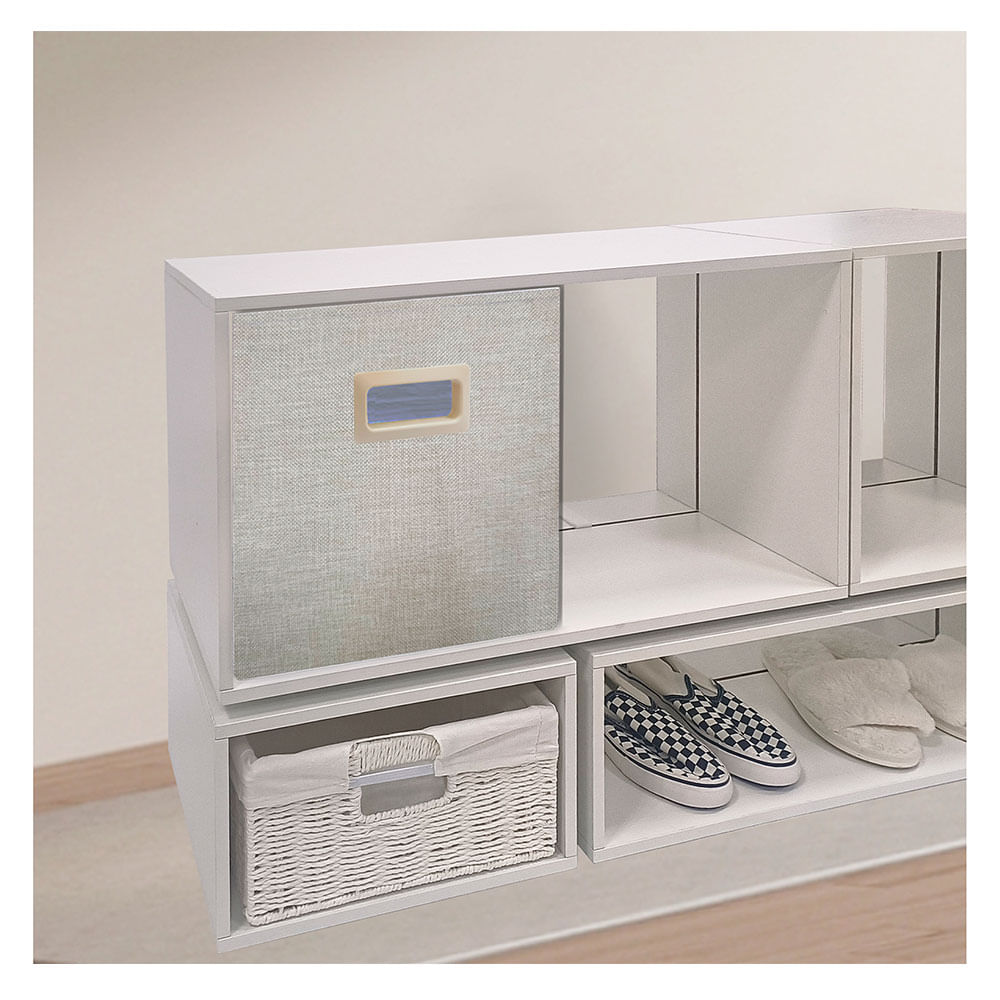 Estante Modular Alto Doble Blanco 34.5X64.5X30.2 Cm Hacks & Racks - Easy