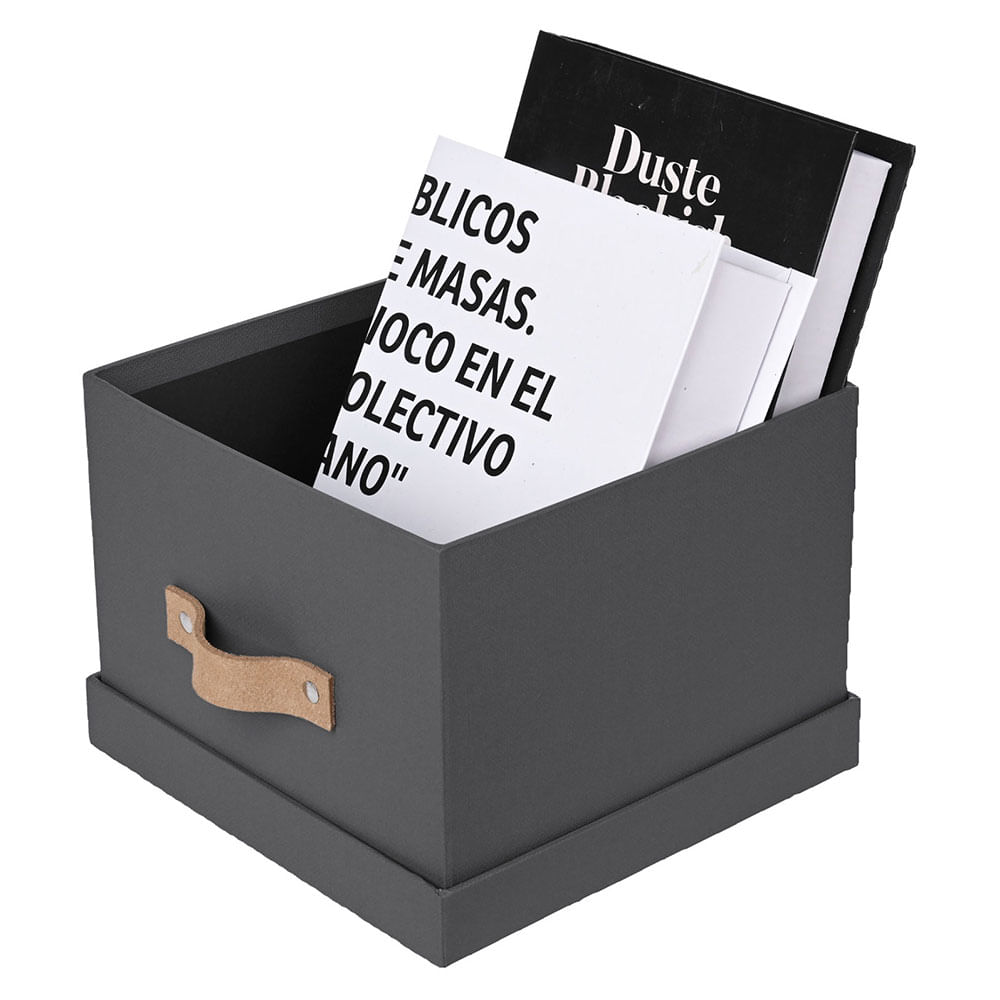 Caja rígida S con asa cuero 15x20x20 cm Hacks & Racks easy.ar - Easy