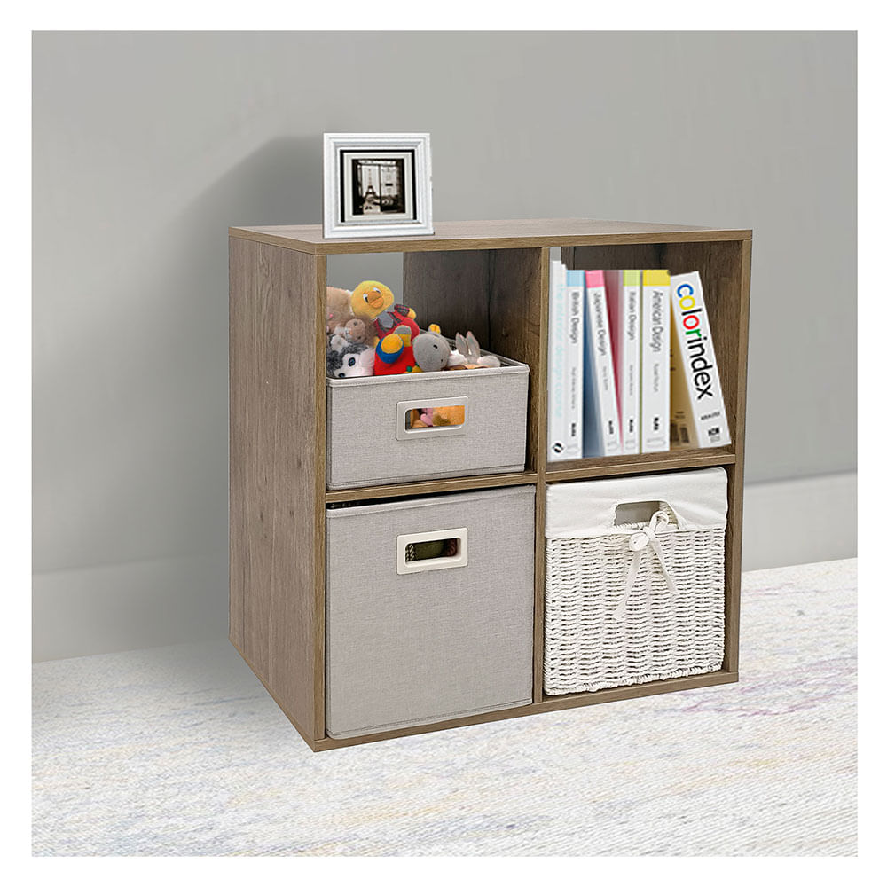 Cubo Modular 4 Espacios Natural 66.2X66.2X30.2 Cm Hacks & Racks - Easy