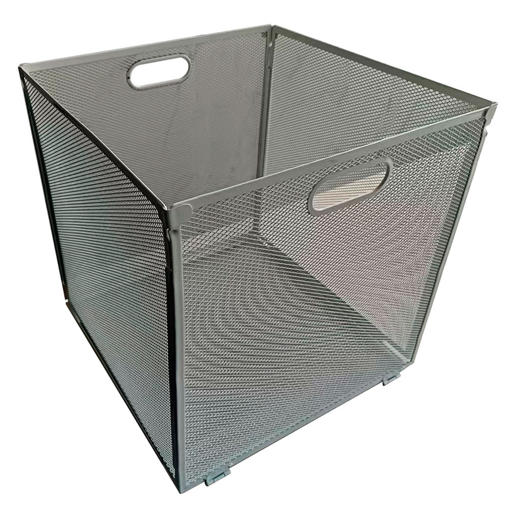 Canasto Plegable Malla Metal Grafito 30X30X30 Cm Hacks & Racks - Easy