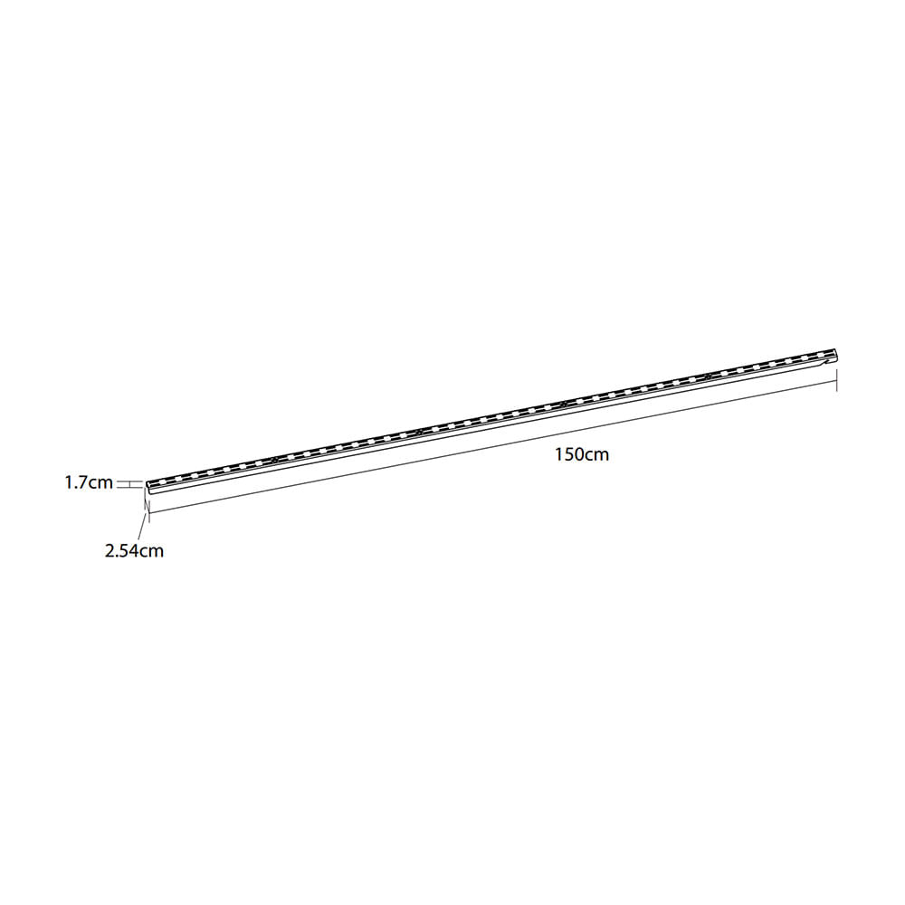 Riel Metálico Ensamble 150 Cm Grafito Hacks & Racks - Easy