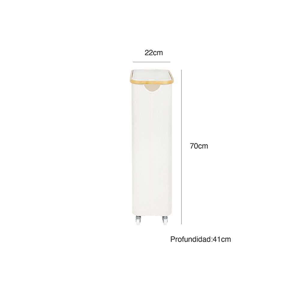 Hamper Simple Blanco 70X41X22 Cm Hacks & Racks - Easy