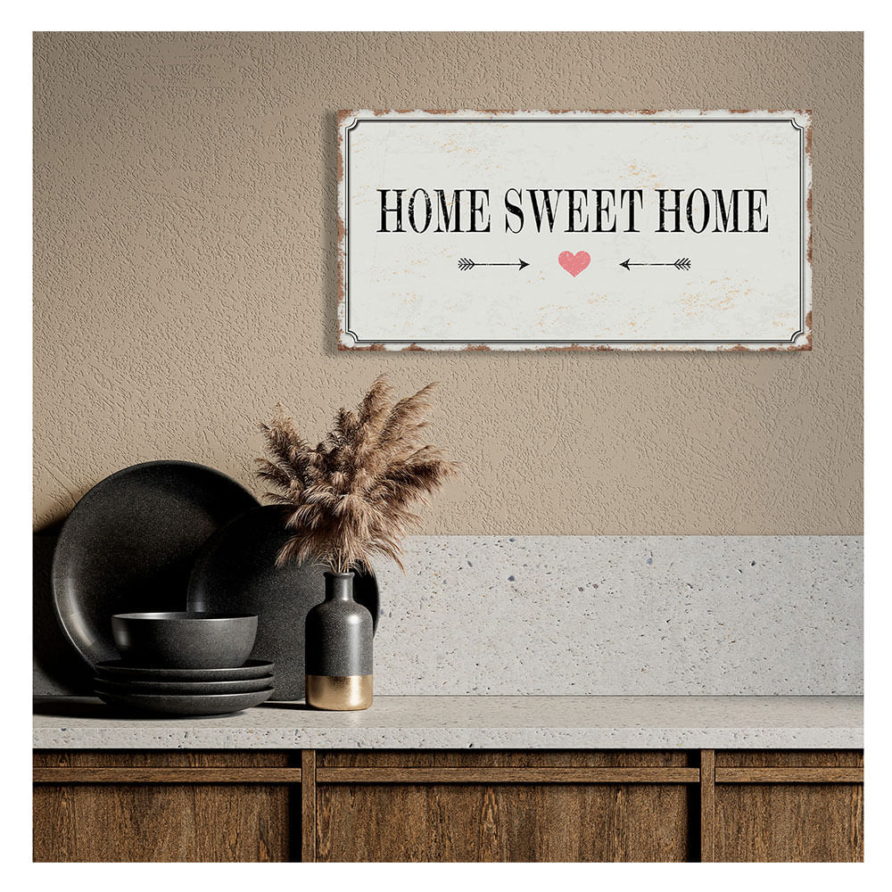 Cuadro Home Sweet Home Blanco 15x30 Cm M+Design - Easy