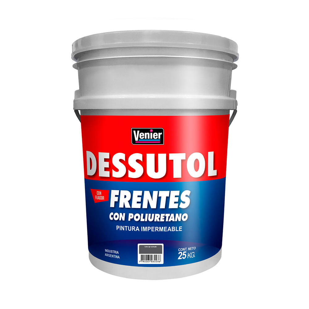 Pintura Impermeable Gris Intenso Mate 25 Kg Con Poliuretano Dessutol ...