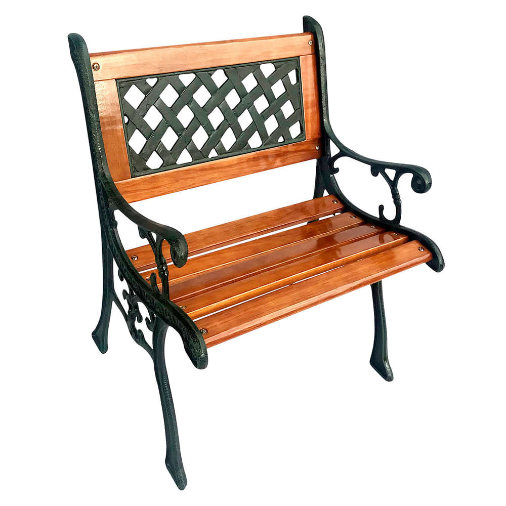 Banco Hierro y Madera 1 Persona Rombos Outzen - Easy
