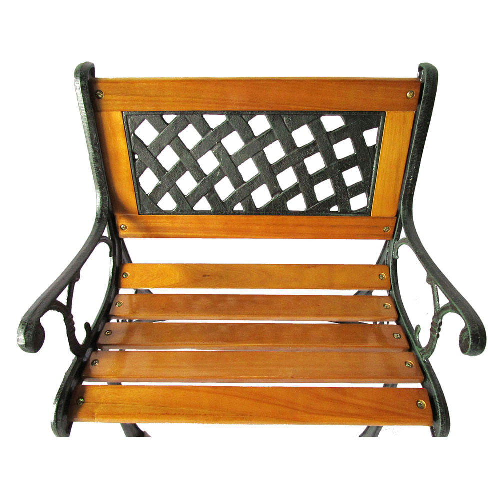 Banco Hierro y Madera 1 Persona Rombos Outzen - Easy