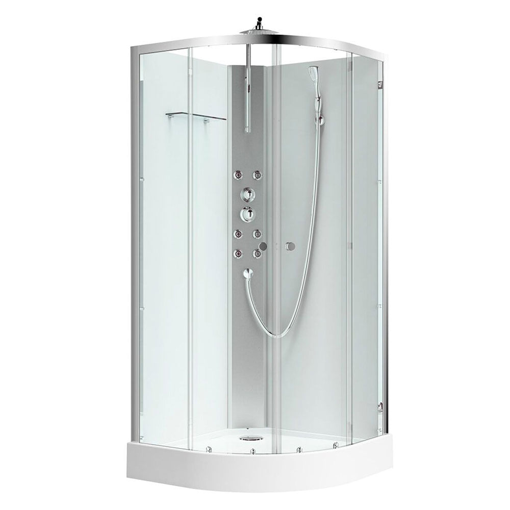 Cabina Ducha 200x90x90 Cm Vidrio Templado 6 Jets Vessanti - Easy