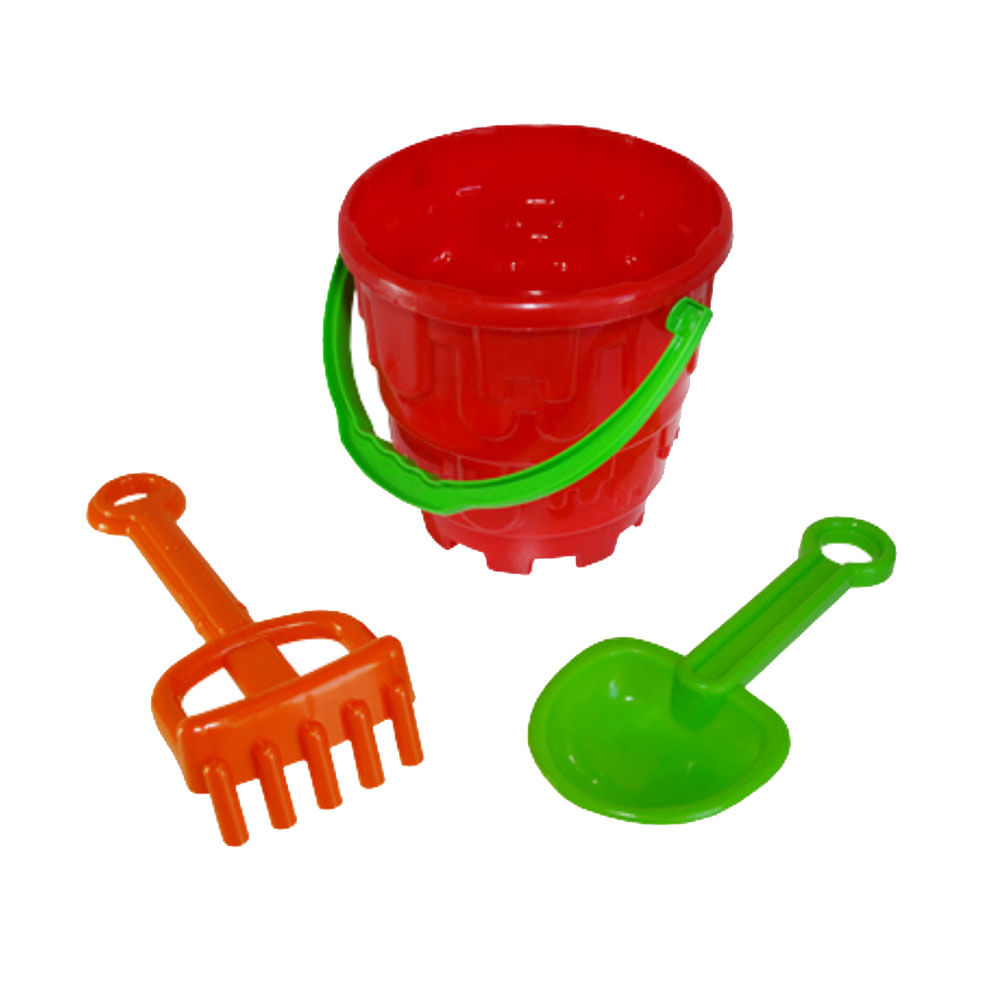 Balde de Playa con Pala y Rastrillo 16 Cm Productos Yuyu - Easy