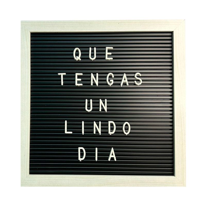 Cartel con Letras Negro 16x16x2 Cm Hants - Easy