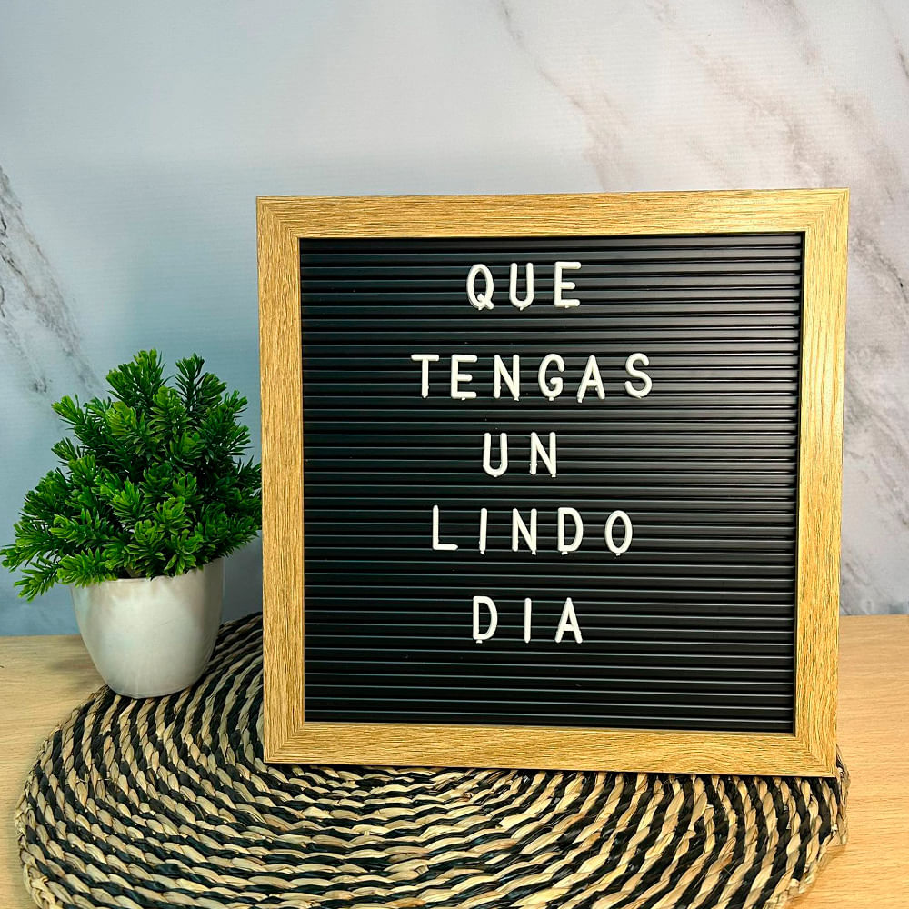 Cartel con Letras Negro 16x16x2 Cm Hants - Easy