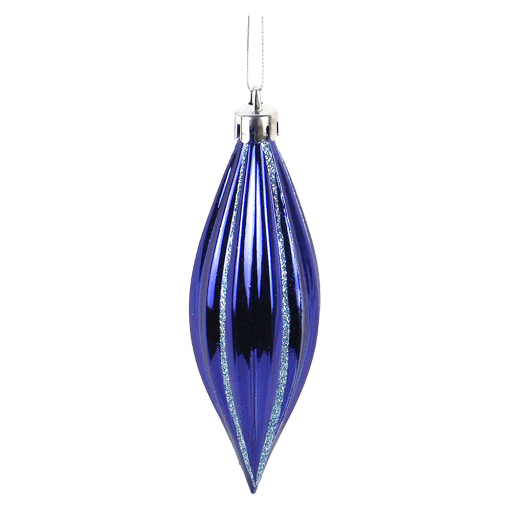 Esfera Navideña Alargada Azul 12 Cm M+Design - Easy