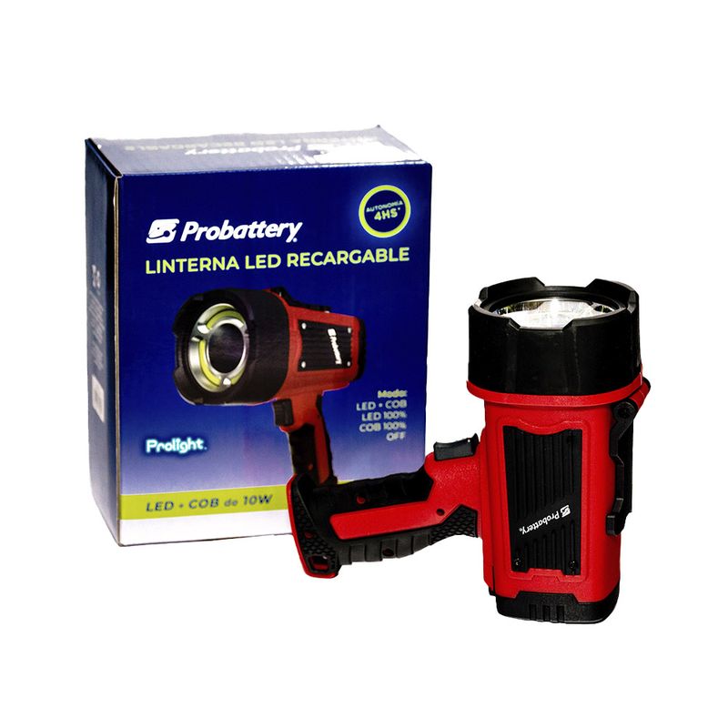 Linterna Led Recargable 10W 1200 Lm Ilre-Bmsl2207 Probattery - Easy