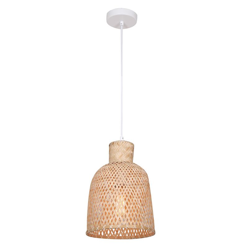 Colgante Ratán 1 Luz E27 Beige Bali House Abitare - Easy