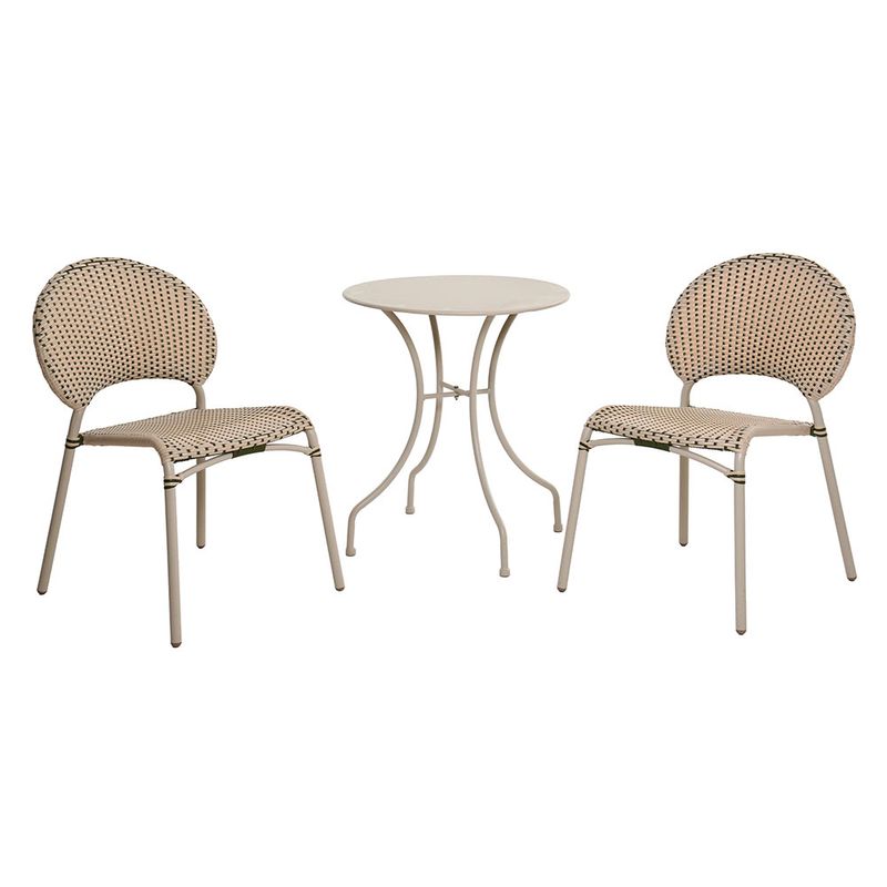 Set Bistró Hierro y Ratán 2 Personas Huairavo Outzen - Easy