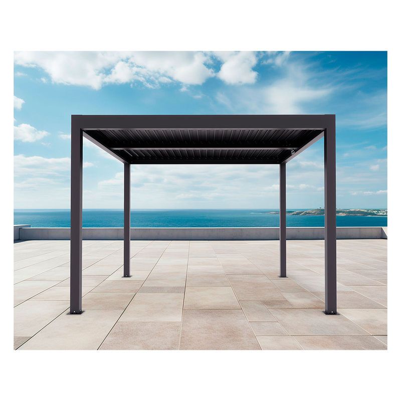Pérgola de Aluminio 3x3 Mts Negro Milano Outzen - Easy