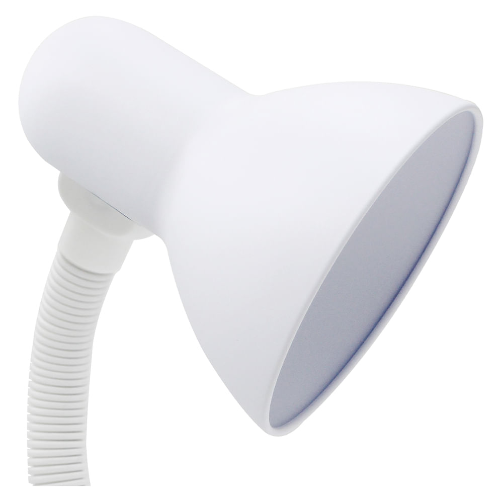 Lámpara Escritorio E27 Blanco Pinza Flexible M+Design - Easy