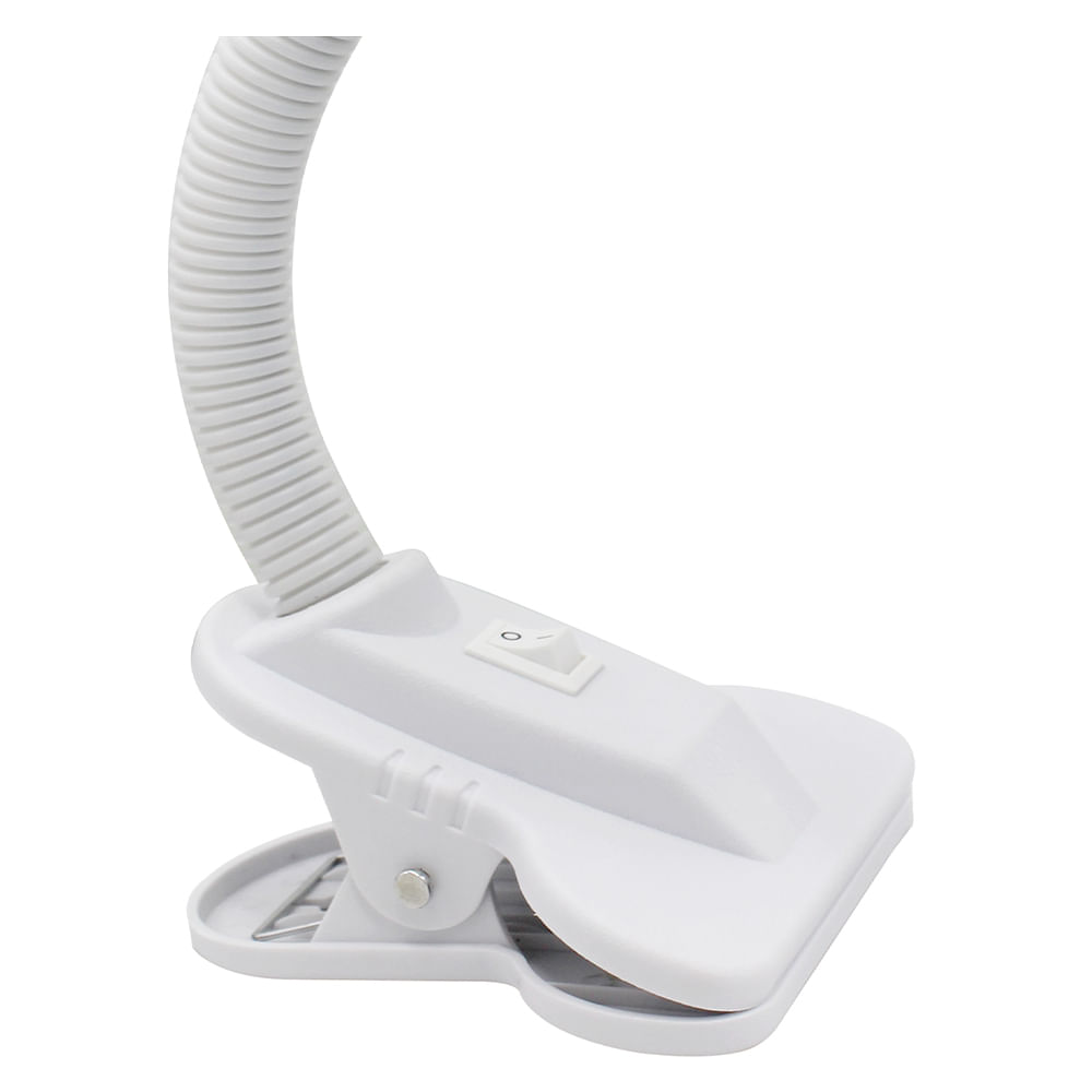 Lámpara Escritorio E27 Blanco Pinza Flexible M+Design - Easy