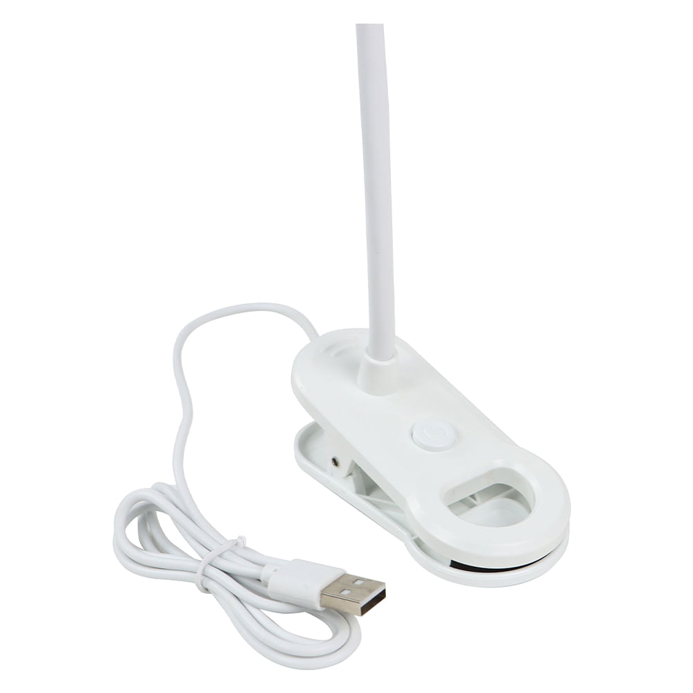 Lámpara Escritorio LED 3 W Luz Fría Blanca Pinza Abitare - Easy