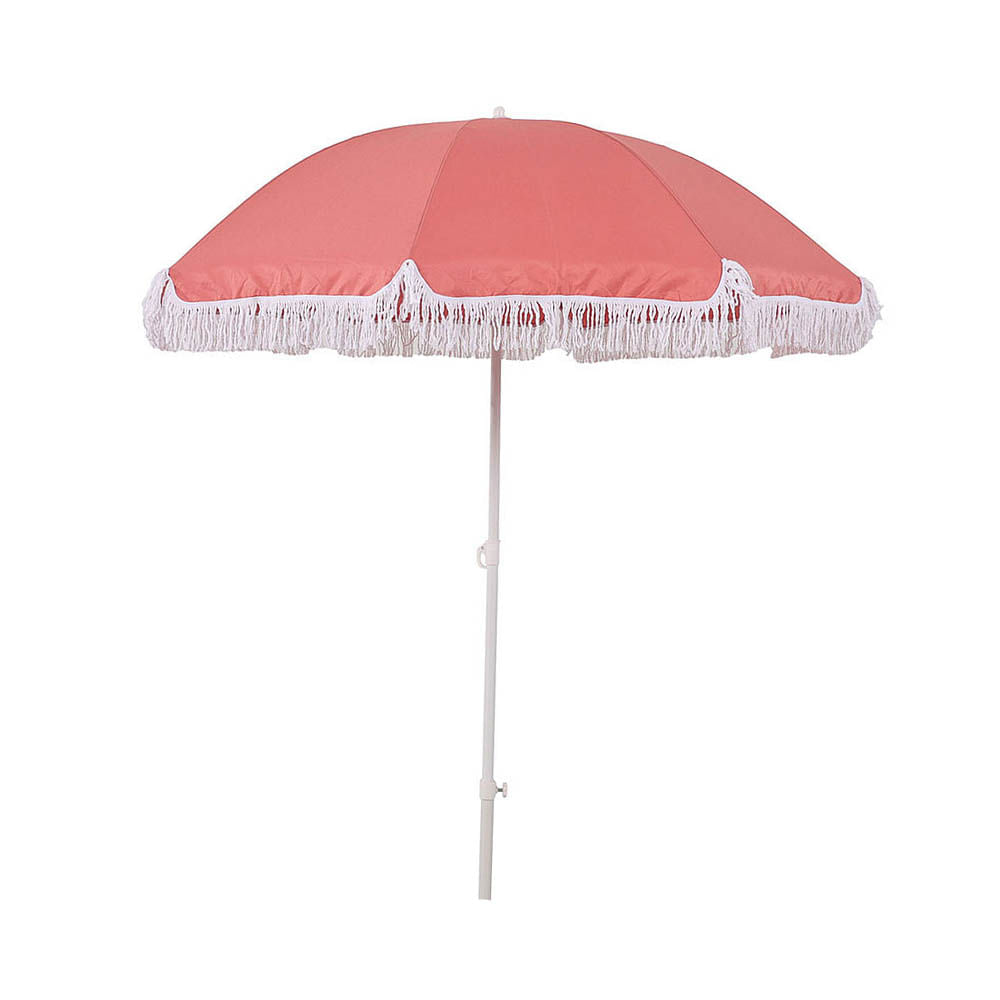 Sombrilla de Playa Poliéster 180 Cm Roja Outzen Artesana - Easy