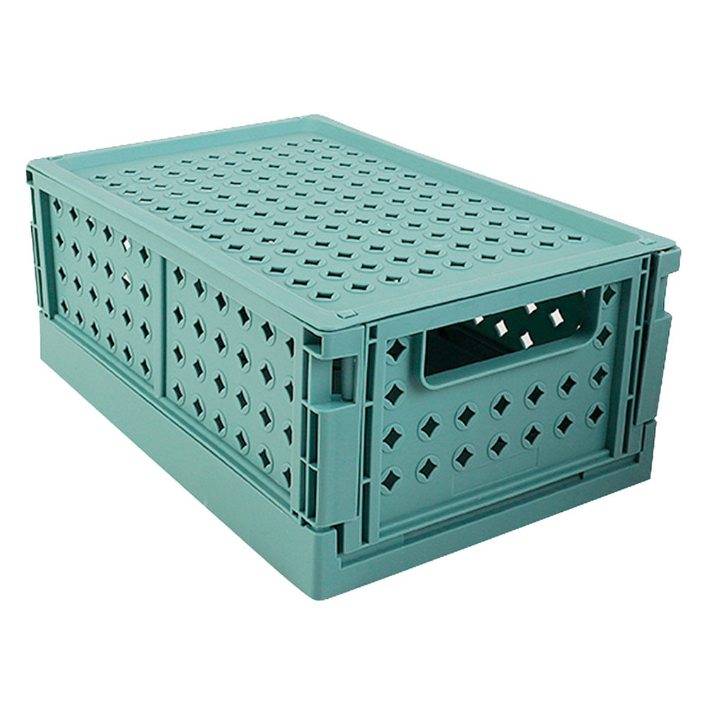 CANASTO ORG PLEG CON TAPA 3LT MENTA - Easy